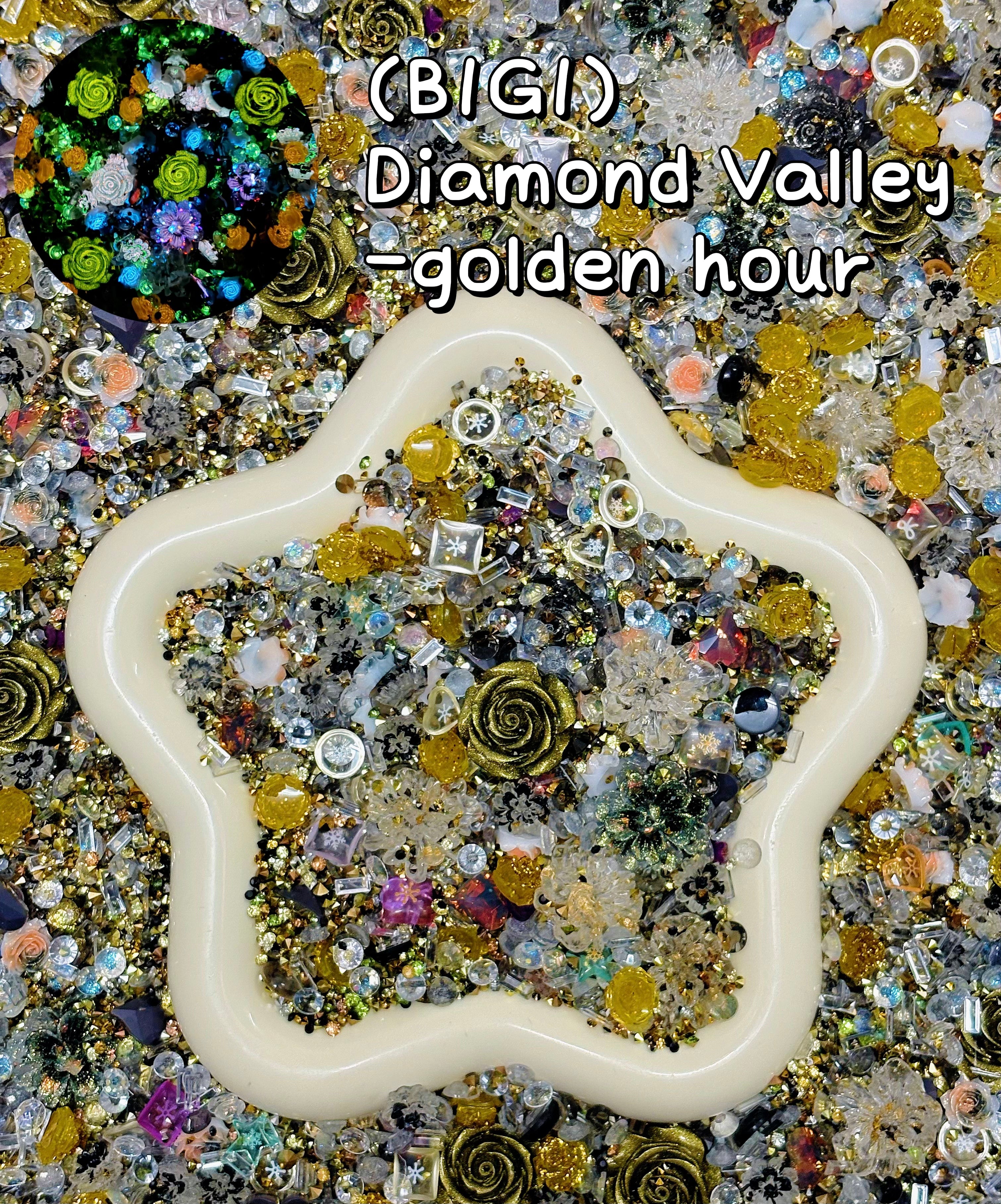 A001.NEW【Diamond Valley】B1G1 SALE rhinestone diamonds and resin flower ...